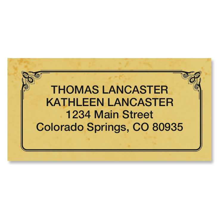 Antique Border Return Address Labels | Colorful Images