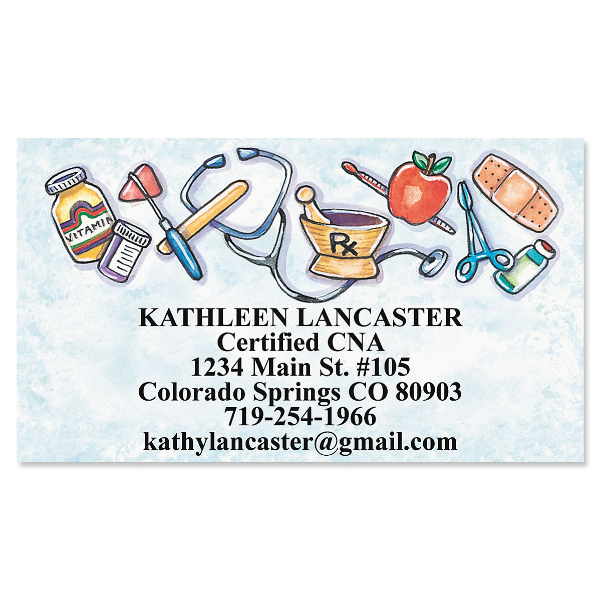 Health Care Designer Calling Cards | Colorful Images