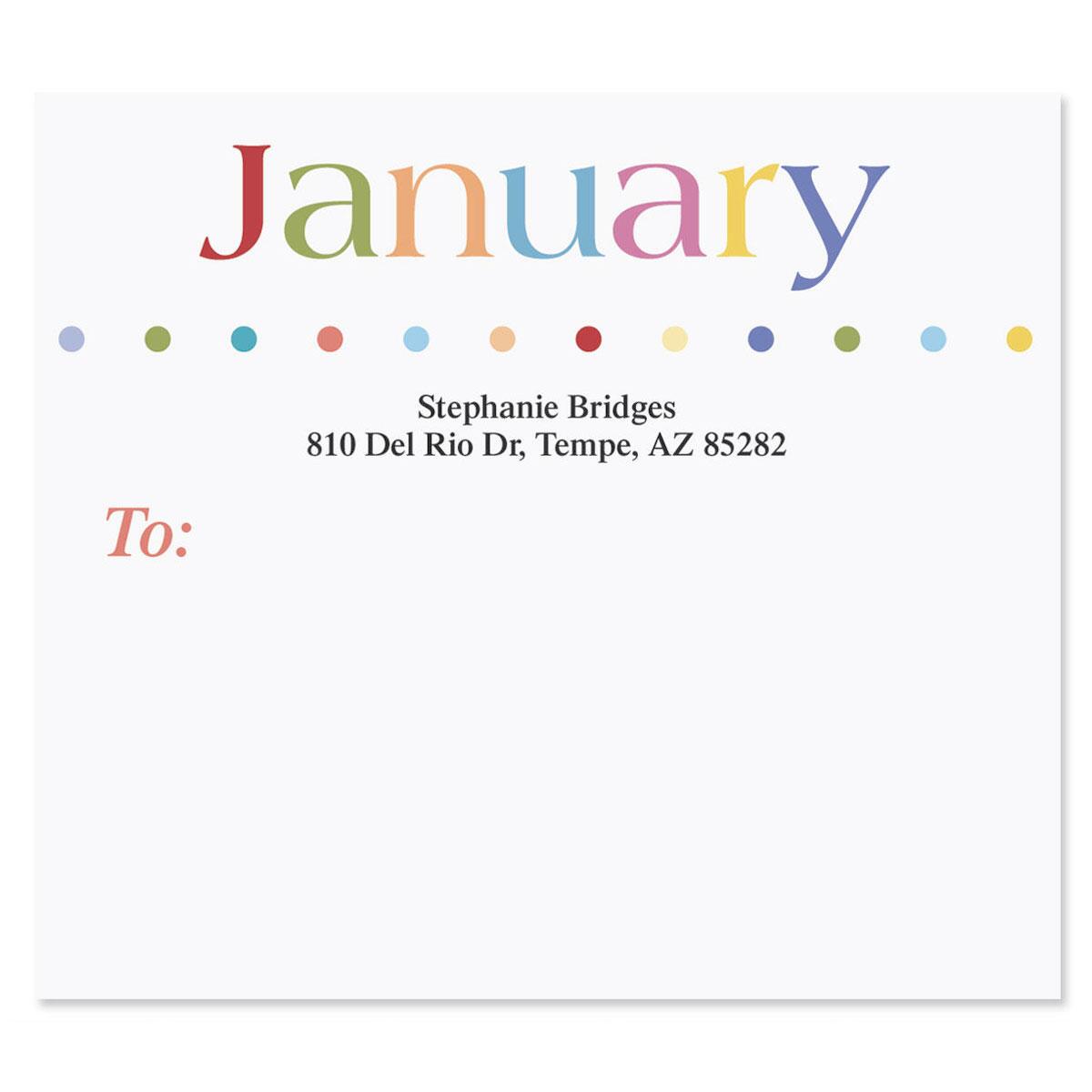 12 Month Package Labels | Colorful Images