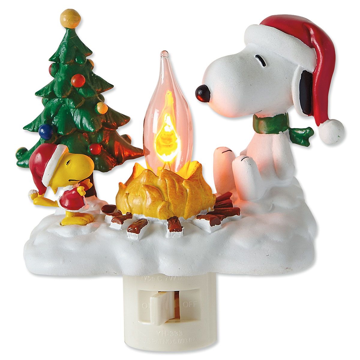 Peanuts Snoopy and Woodstock by Campfire Nightlight | Colorful Images