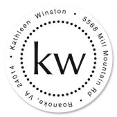 Round Address Labels & Circle Return Address Labels | Colorful Images