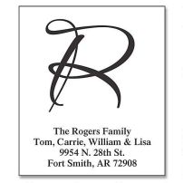 Monogram Address Labels & Monogram Return Address Labels | Colorful Images