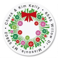 Round Address Labels & Circle Return Address Labels | Colorful Images