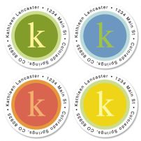 Round Address Labels & Circle Return Address Labels | Colorful Images