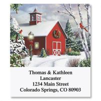 Snowy Scenes Christmas Address Labels | Colorful Images