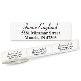 Elegant Font Front & Center, Unlined Rolled Address Labels | Colorful ...