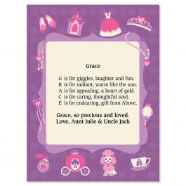 Princess Name Poem Print | Colorful Images