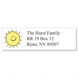 Sunshine Smile Classic Return Address Labels | Colorful Images