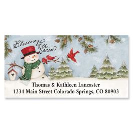 Farmhouse Holiday Deluxe Return Address Labels | Colorful Images
