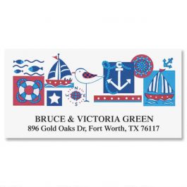 Nautical Deluxe Return Address Labels | Colorful Images