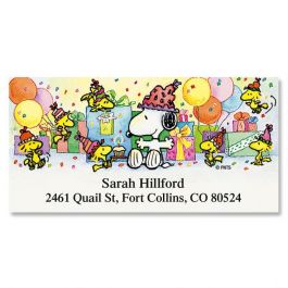 SNOOPY Year Round Deluxe Return Address Labels | Colorful Images