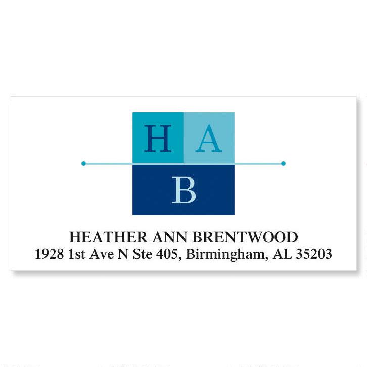 3-Initials Deluxe Return Address Labels | Colorful Images