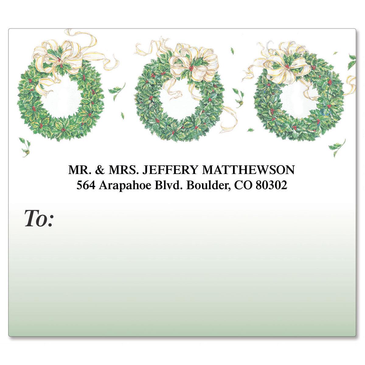 Wreaths Package Labels | Colorful Images