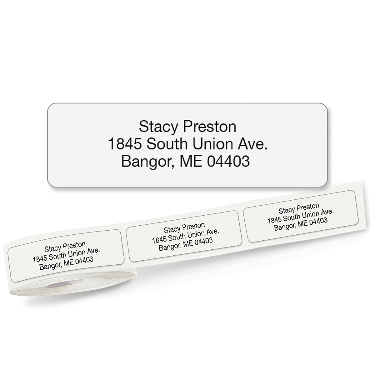 Clear Standard Rolled Return Address Labels | Colorful Images