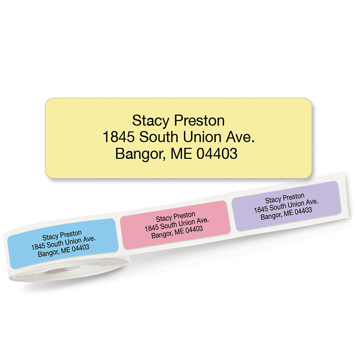 Pastel Rainbow Standard Return Rolled Address Labels - Roll of 500 ...