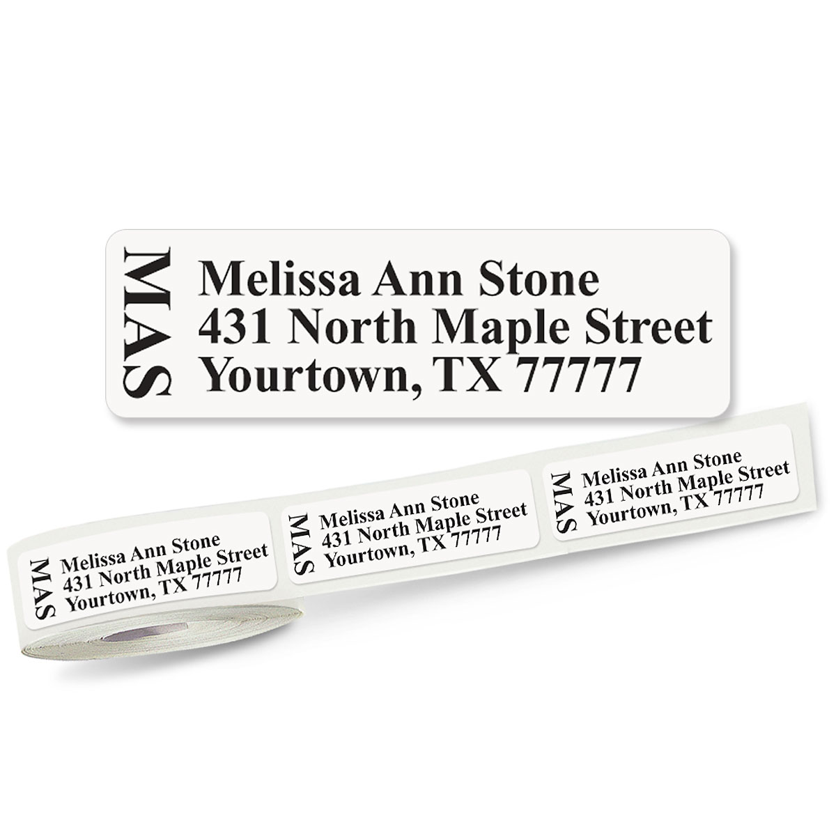 Unique Monogram Rolled Address Labels Set of 250 | Colorful Images
