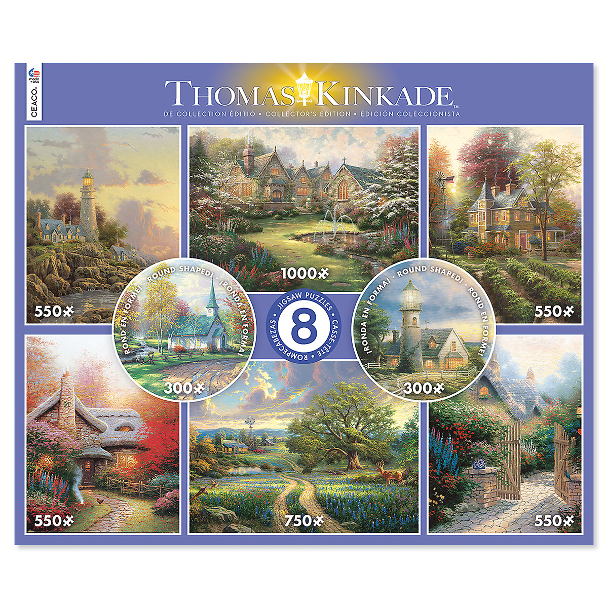 Puzzle Pack Thomas Kinkade | Colorful Images