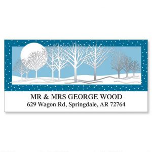 Snowy Scenes Christmas Address Labels | Colorful Images