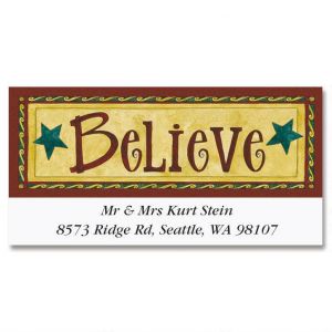 Faith, Religious Christmas Address Labels | Colorful Images