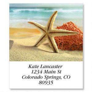 Beach Address Labels | Colorful Images