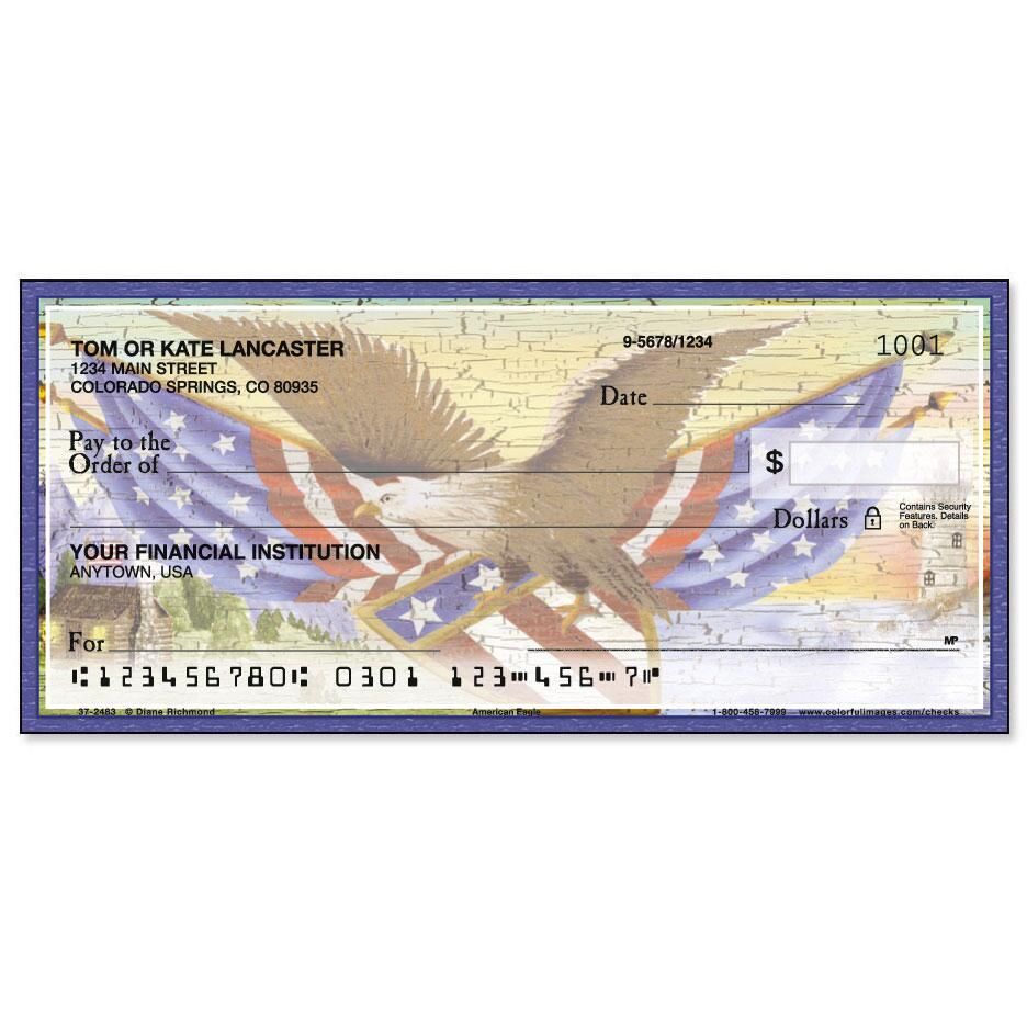 American Eagle Personal Checks | Colorful Images