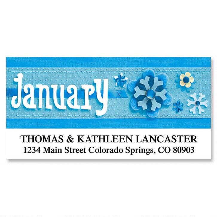 4 Seasons Deluxe Return Address Labels | Colorful Images