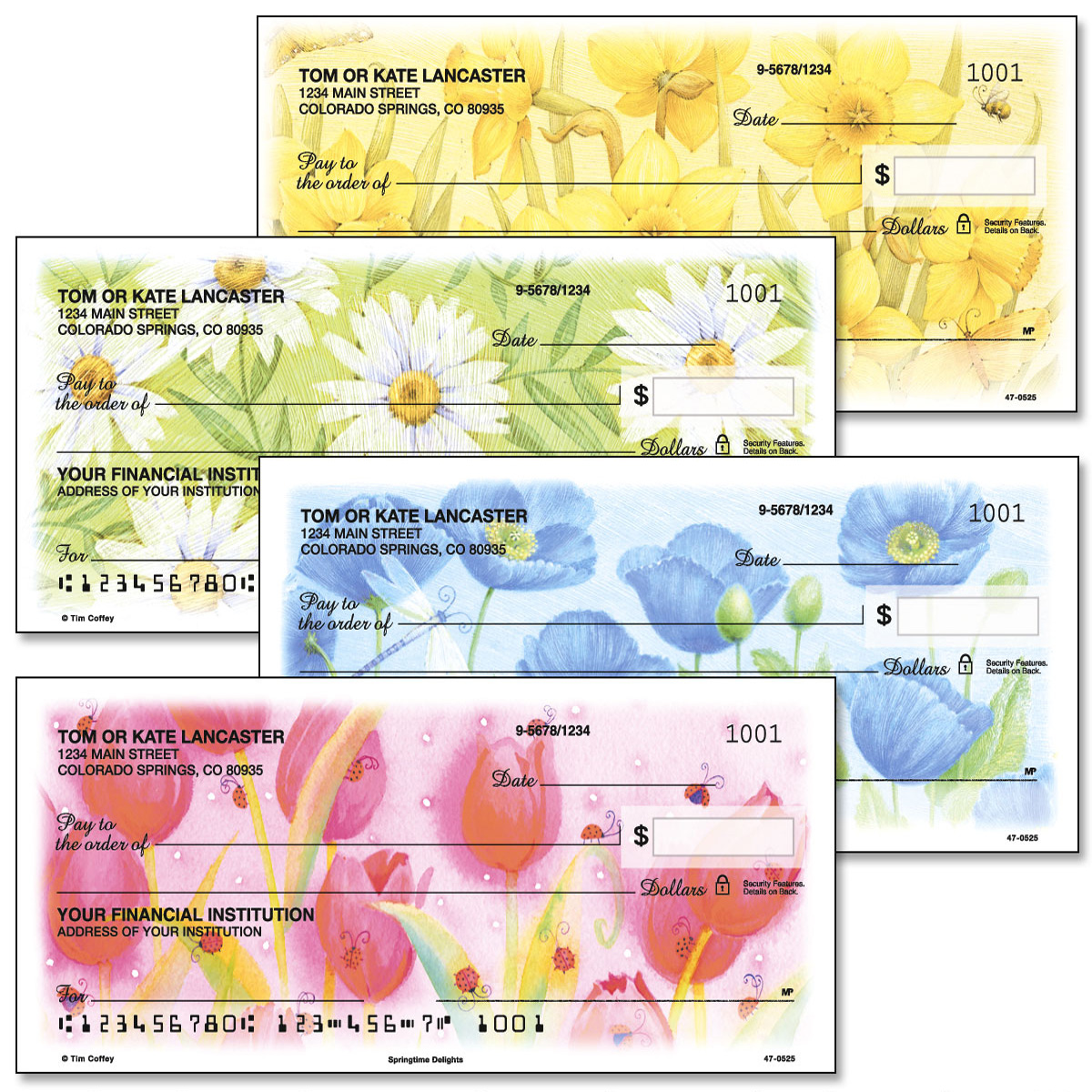 Springtime Delights Personal Checks | Colorful Images