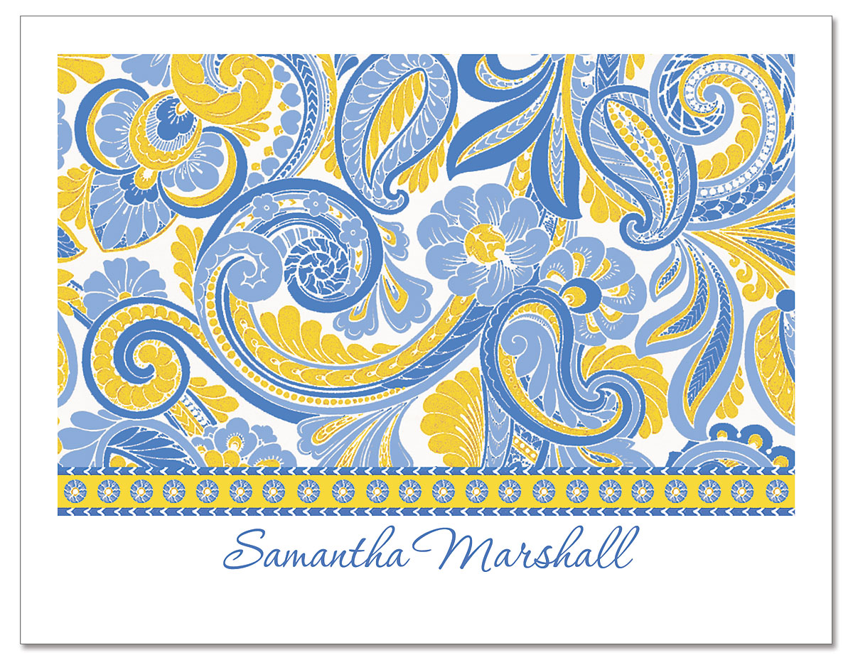 Paisley Custom Note Cards | Colorful Images