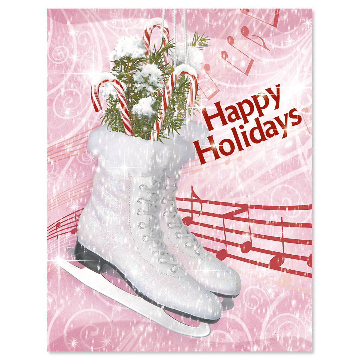Snowkissed Note Card Size Christmas Cards | Colorful Images