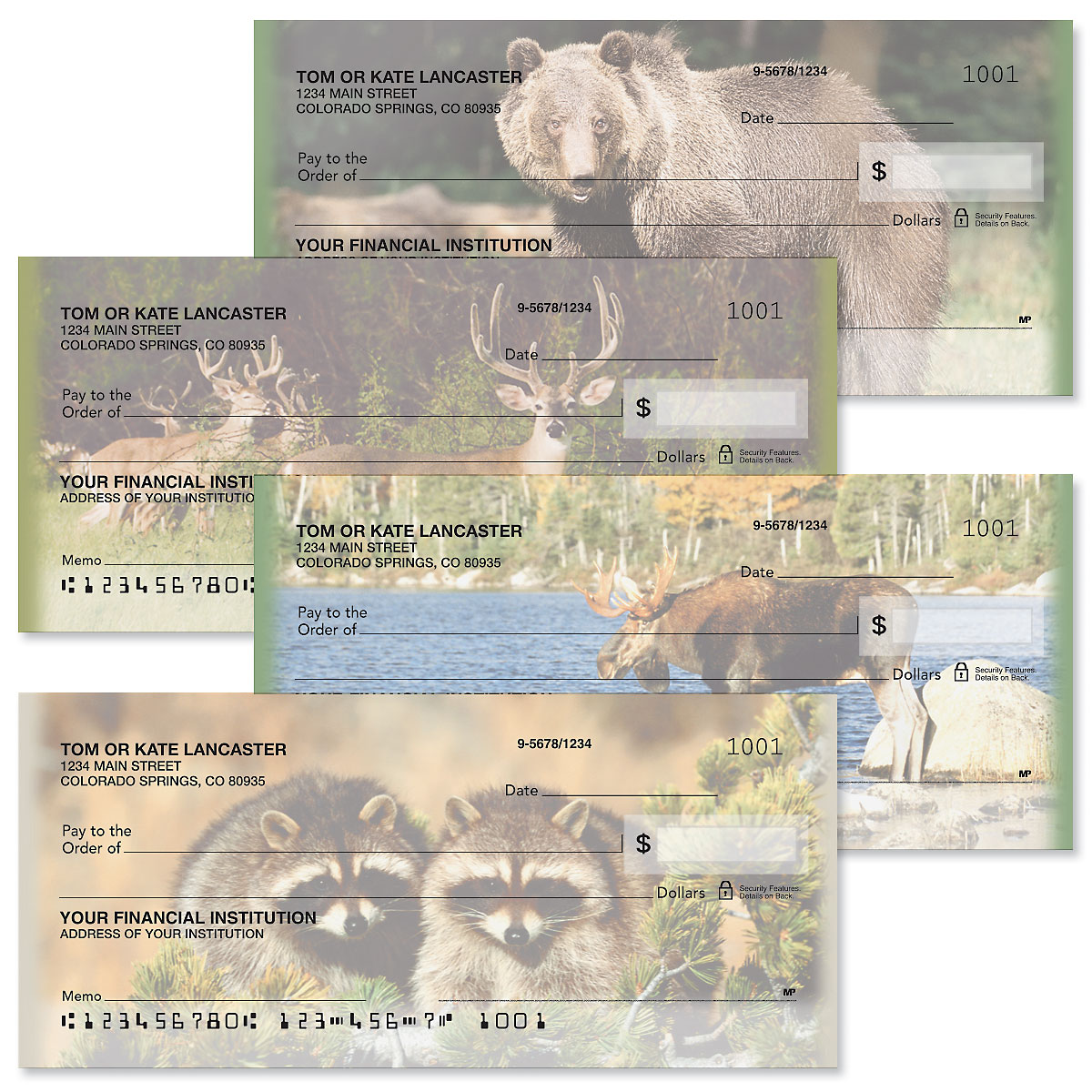 Wildlife II Personal Checks | Colorful Images