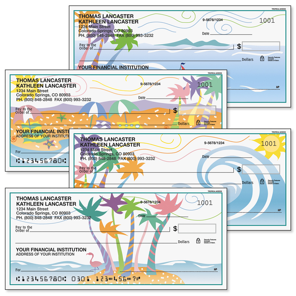 Tropical Moods Personal Checks | Colorful Images