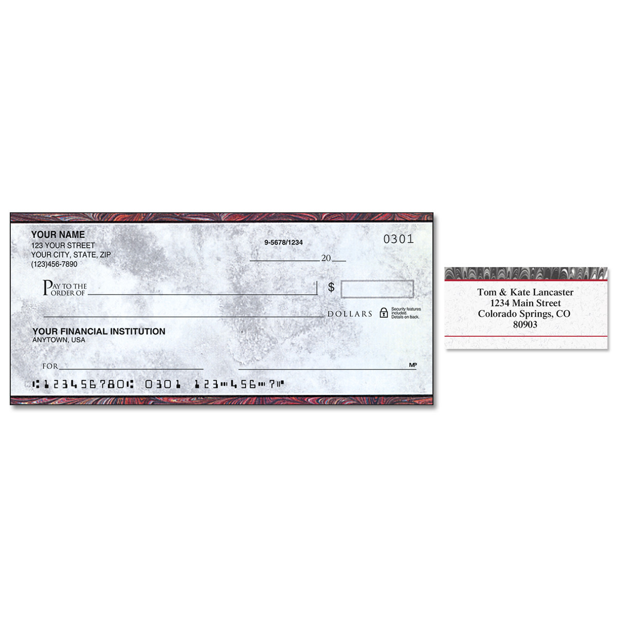 Executive Personal Single Checks With Matching Address Labels ...