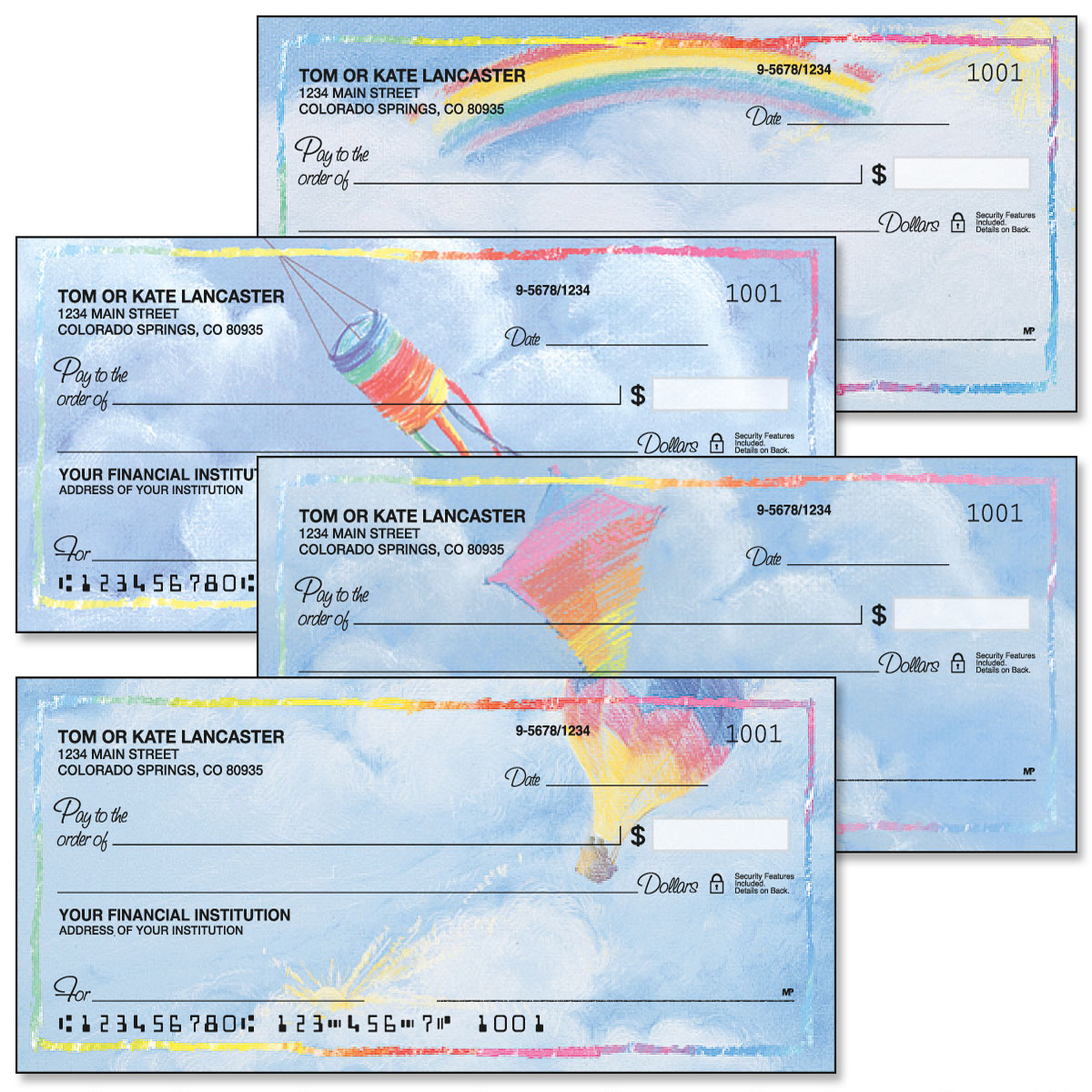 Bright Skies Personal Checks | Colorful Images