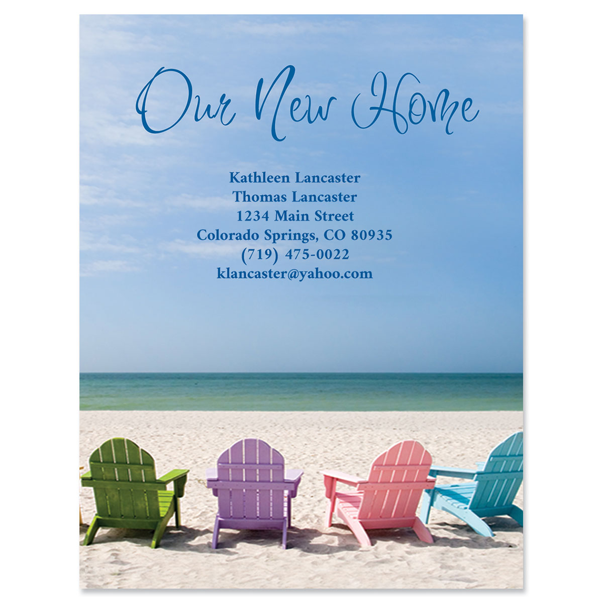 Tropical View New Address Postcards | Colorful Images