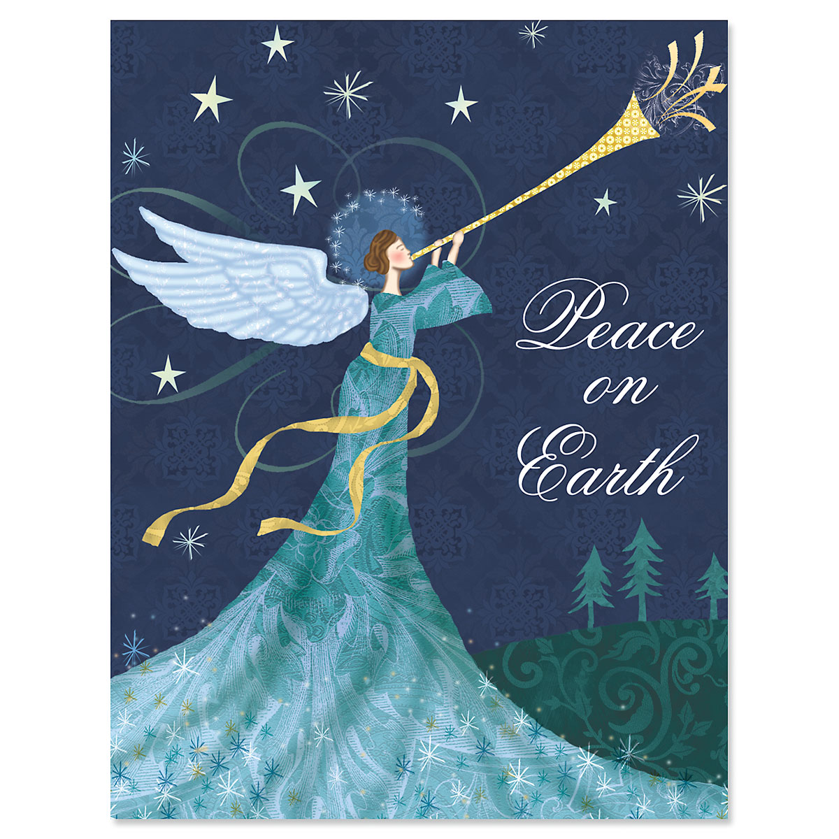 Peace Angel Note Card Size Christmas Cards | Colorful Images