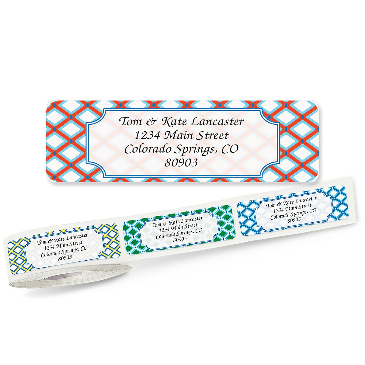 Classy Prep Rolled Address Labels - Roll of 250 | Colorful Images