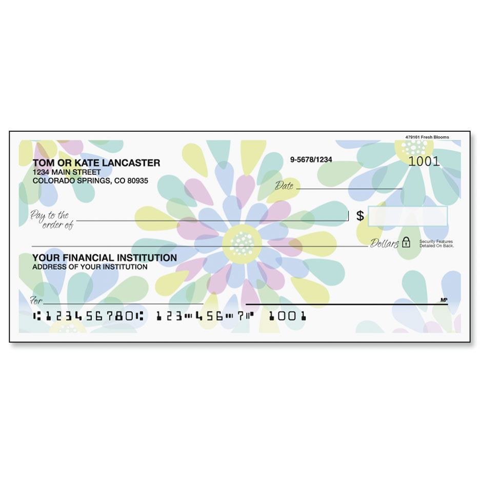 Fresh Blooms Personal Checks | Colorful Images