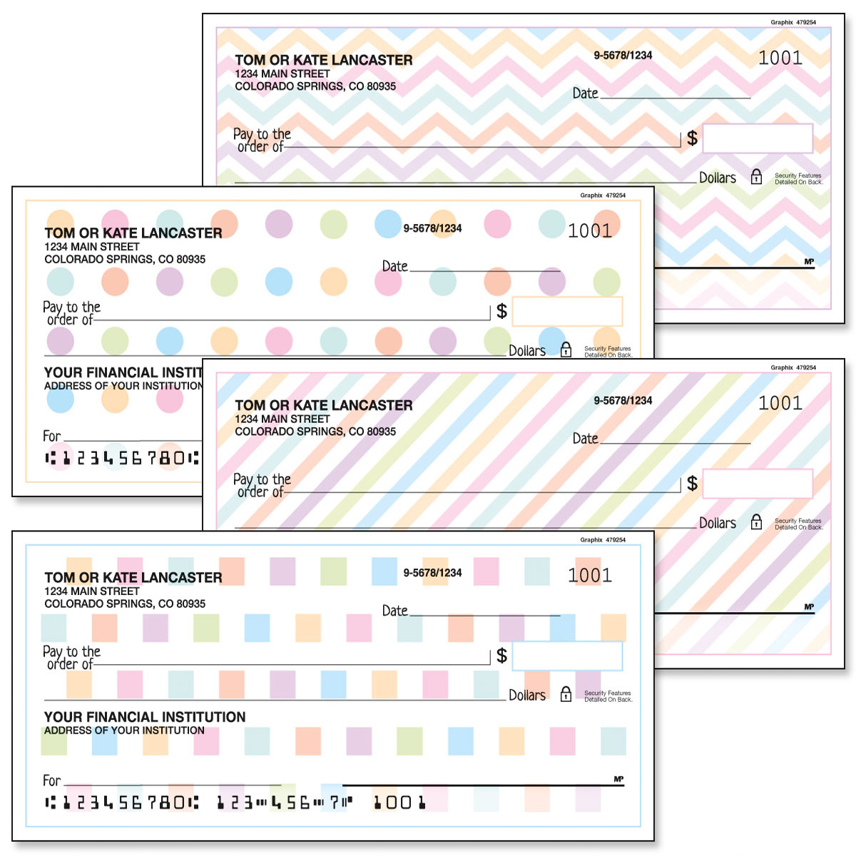 Graphix Personal Checks | Colorful Images