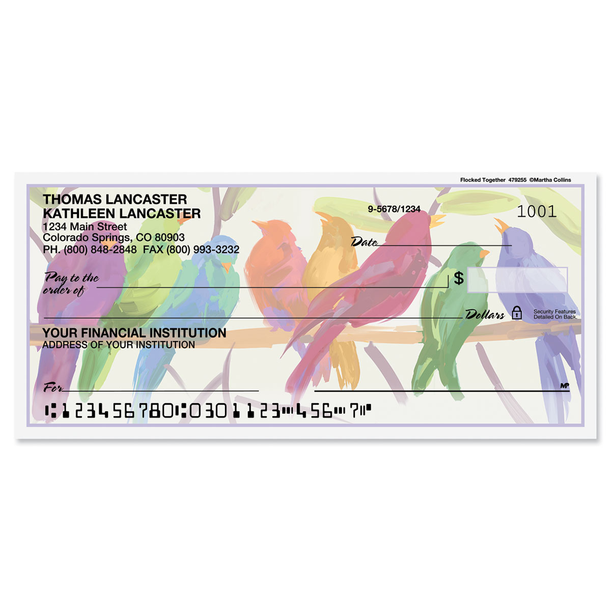 Flocked Together Personal Checks | Colorful Images