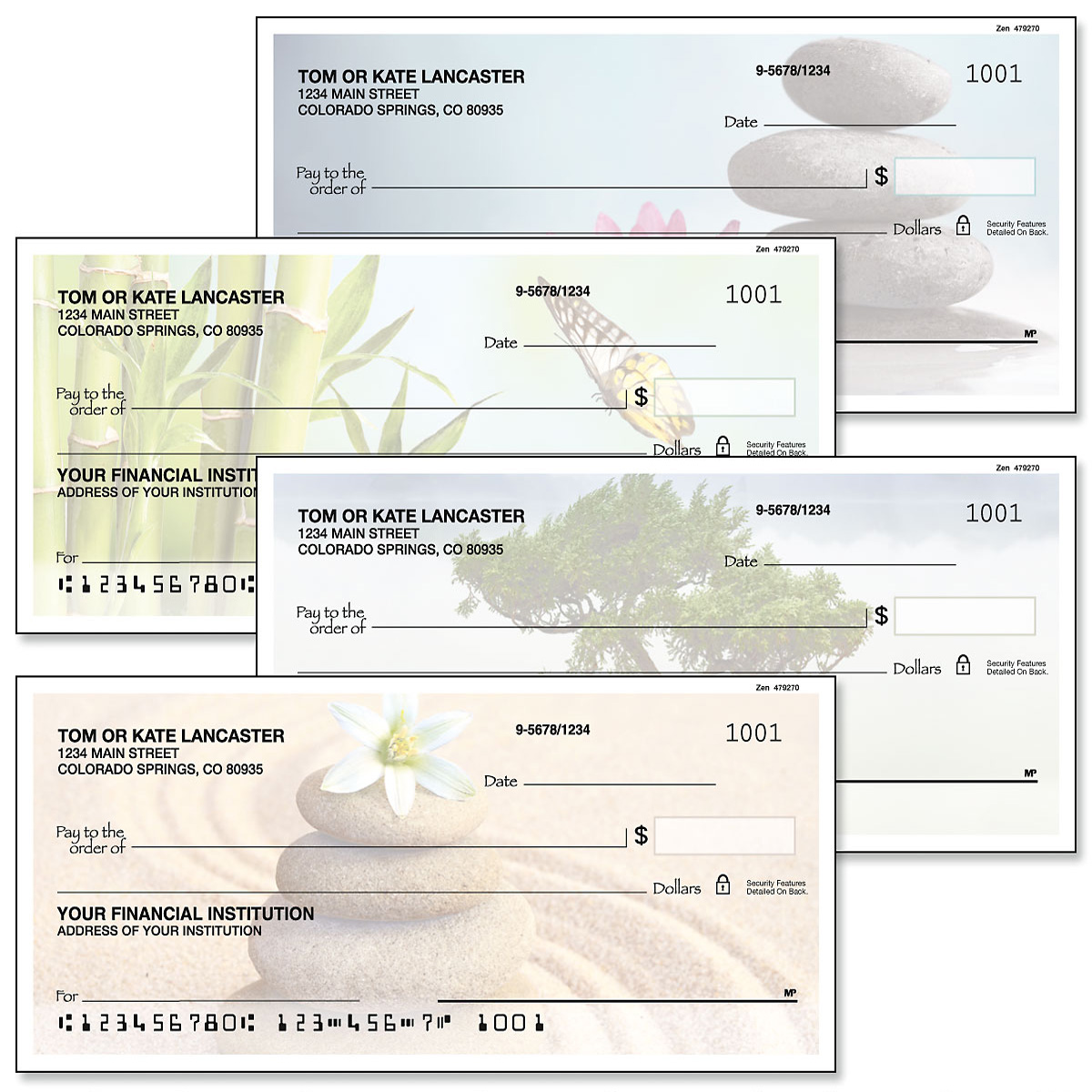 Zen Personal Checks | Colorful Images