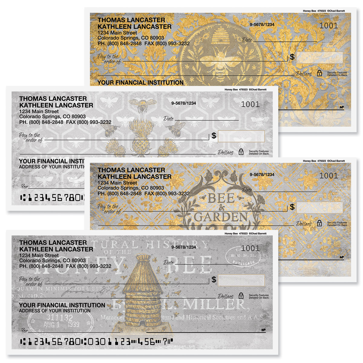 Honey Bee Personal Checks | Colorful Images