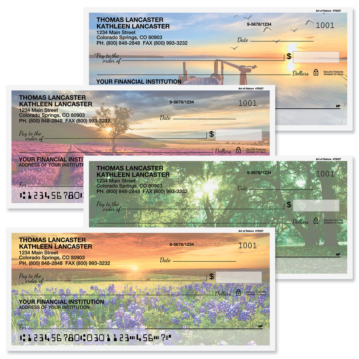 Art of Nature Personal Checks | Colorful Images