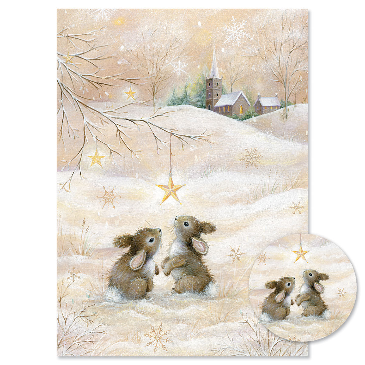 Snow Bunnies Christmas Cards | Colorful Images