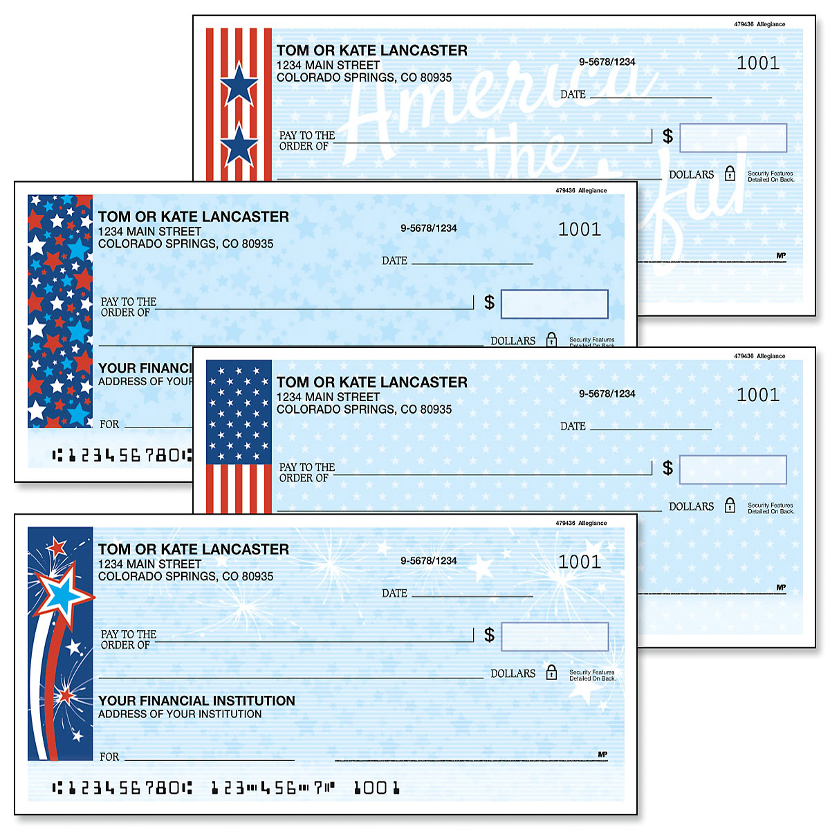 Allegiance Personal Checks | Colorful Images