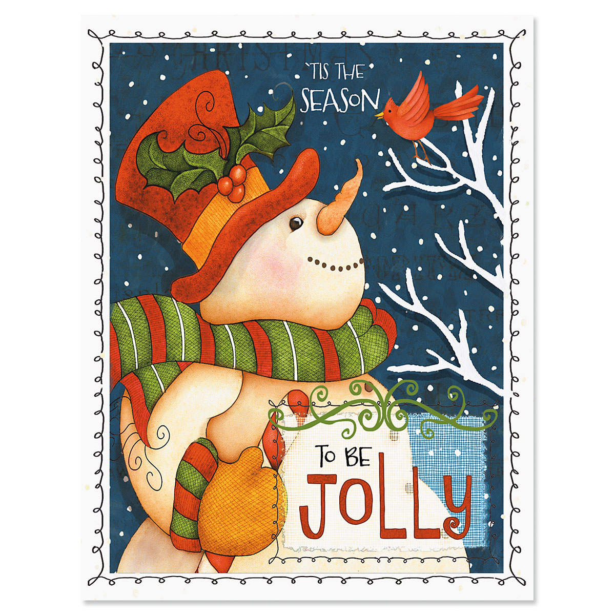 Be Jolly Note Card Size Christmas Cards | Colorful Images