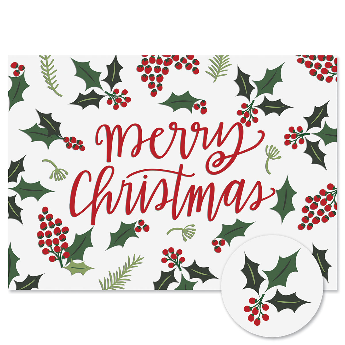 Berry Border Christmas Cards | Colorful Images