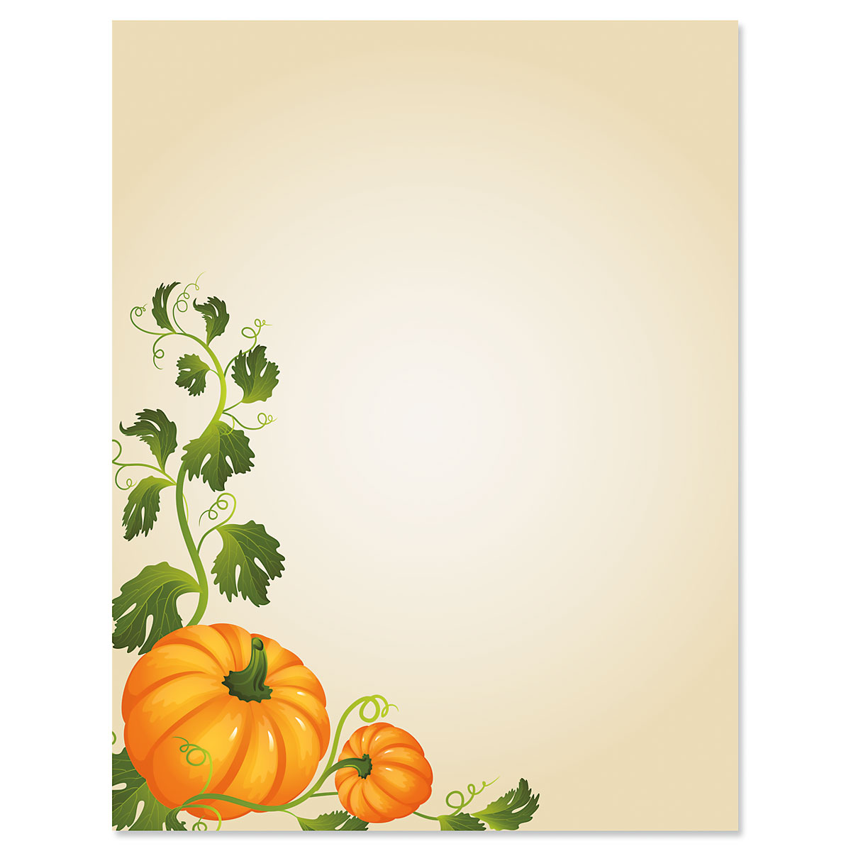 Pumpkin Vines Halloween Letter Papers | Colorful Images