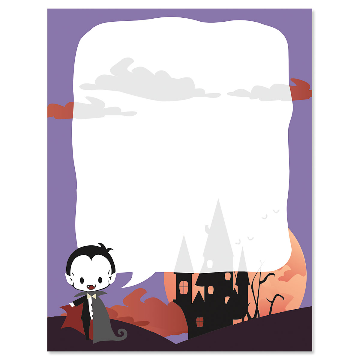Vampire Halloween Letter Papers | Colorful Images