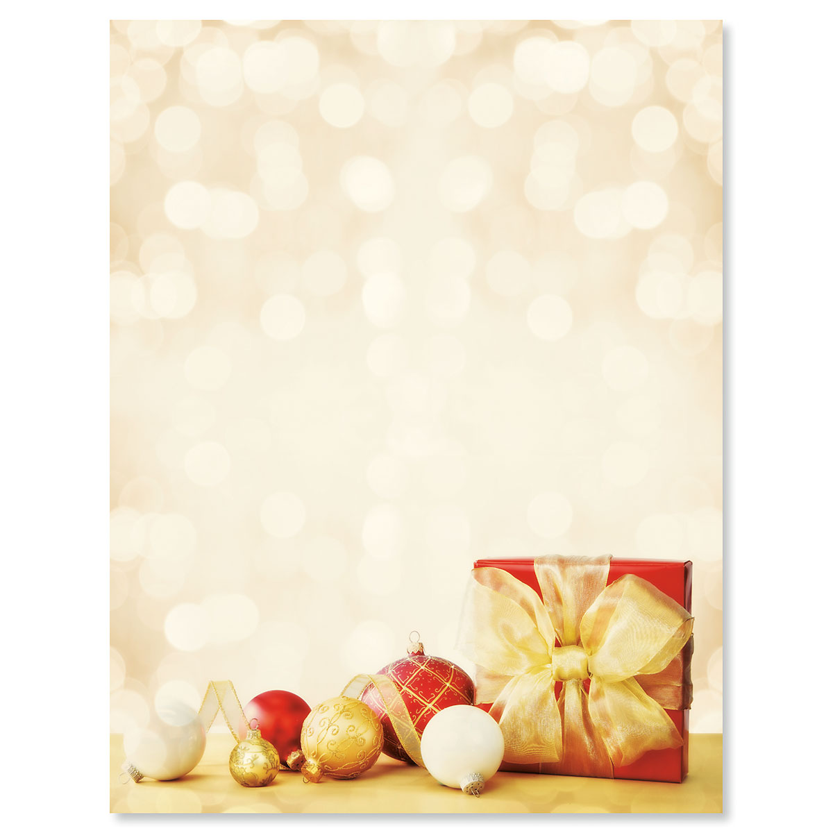 Red and Gold Gift Christmas Letter Papers | Colorful Images