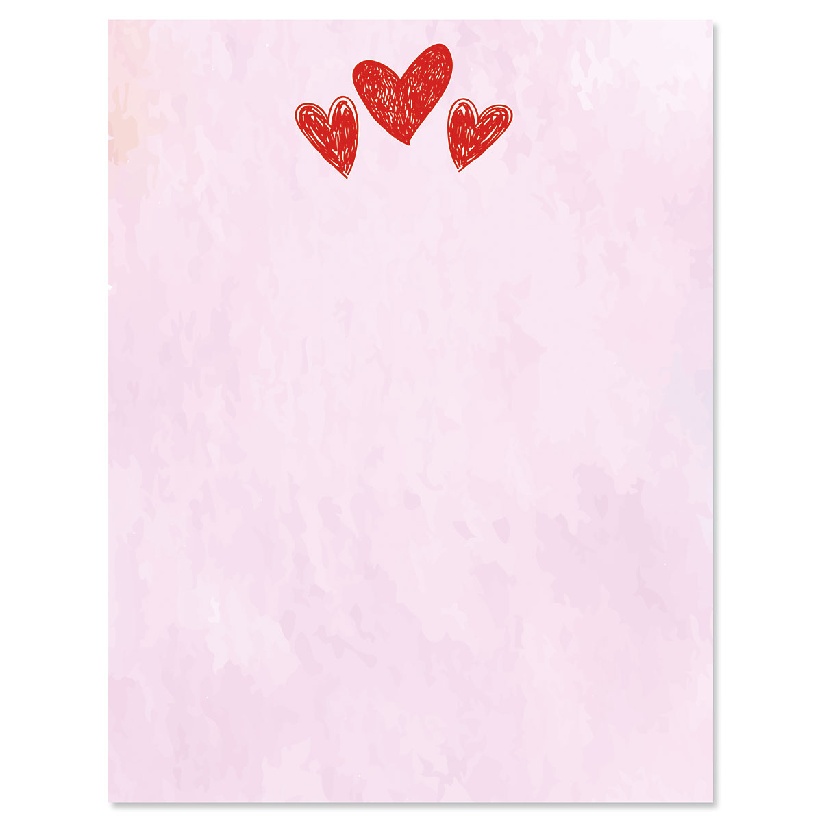 Sketched Hearts Valentine's Day Letter Papers | Colorful Images